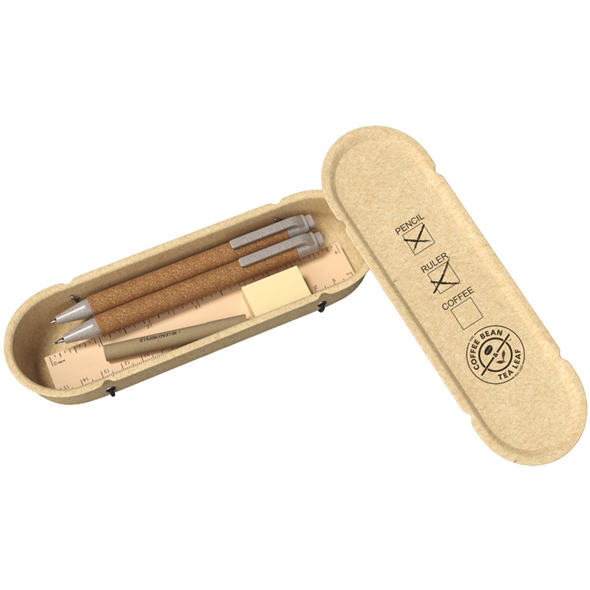 Recycled Travel Desk Set | Pen, Pencil & Ruler | Reusable | Eco Promotional Products